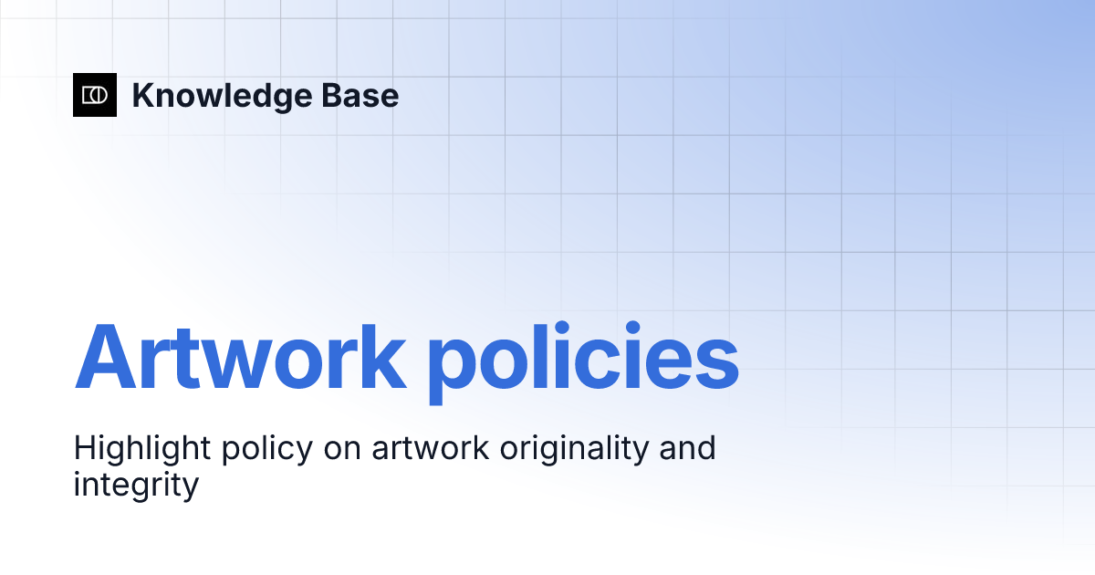 Artwork policies | Knowledge Base
