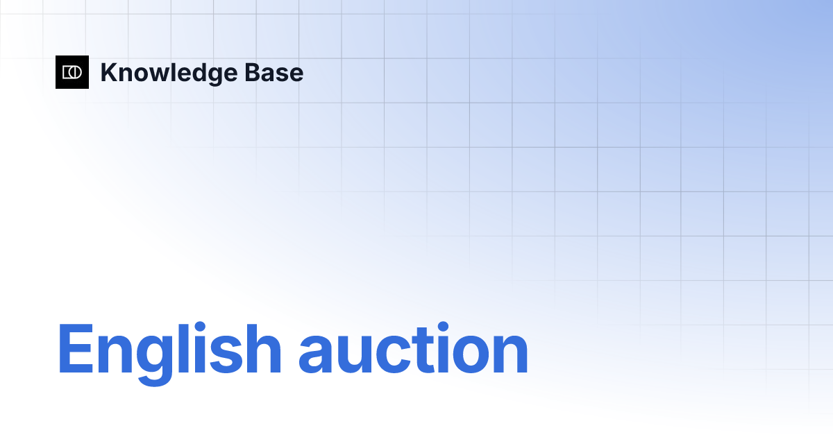 English auction | Knowledge Base